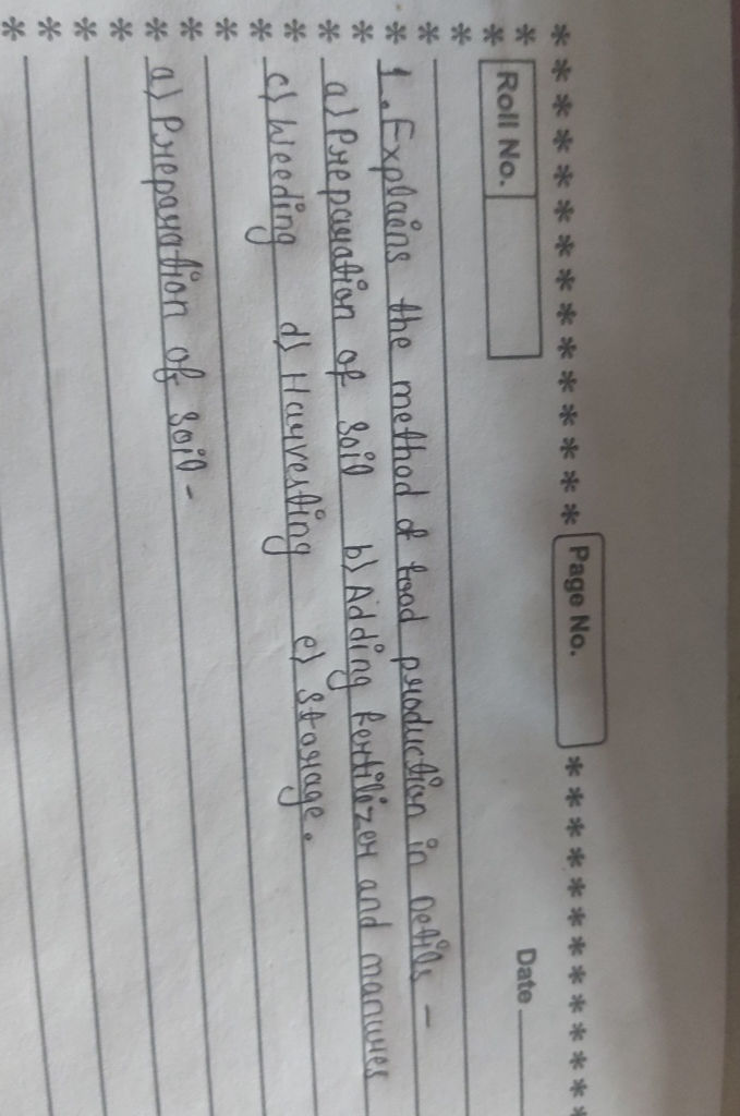 1 Explains the method of food production in | StudyX