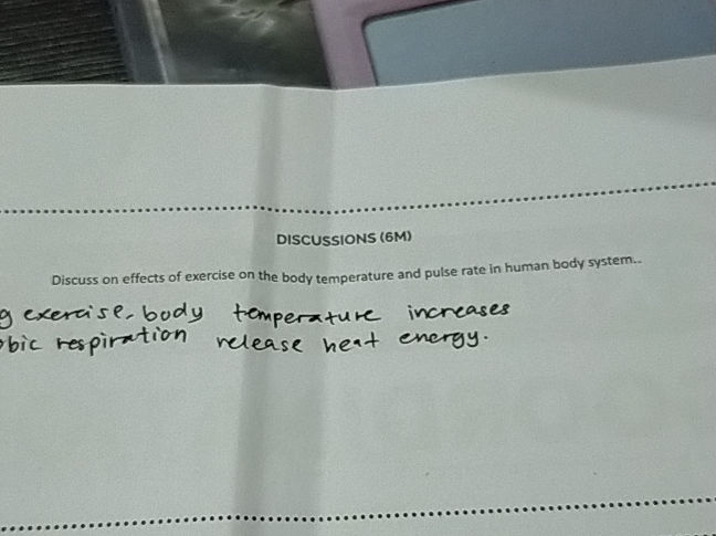 Discuss on effects of exercise on the body | StudyX