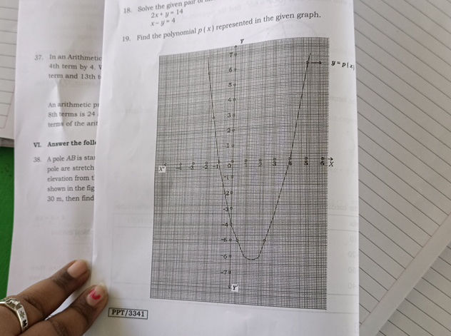 19. Find the polynomial p(x) represented in | StudyX