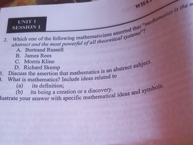 2 Which one of the following mathematicians | StudyX