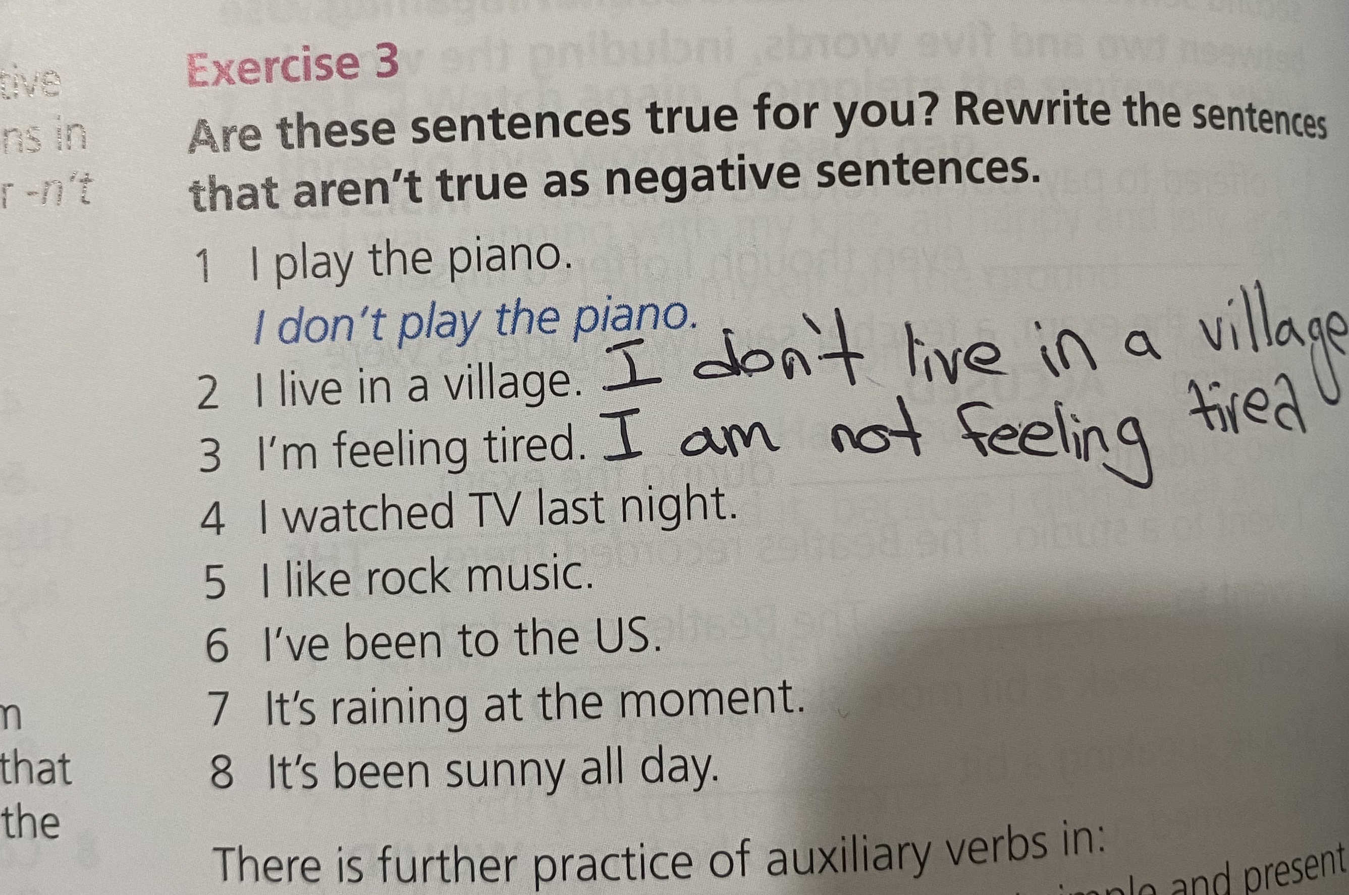 Exercise 3 Are these sentences true for you | StudyX