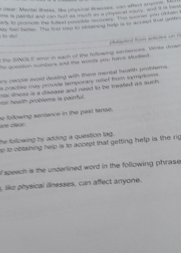 Find the SINGLE error in each of the | StudyX