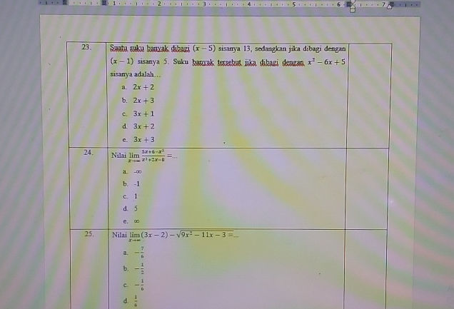 23 Suatu suku banyak dibagi (x-5) sisanya 13 | StudyX