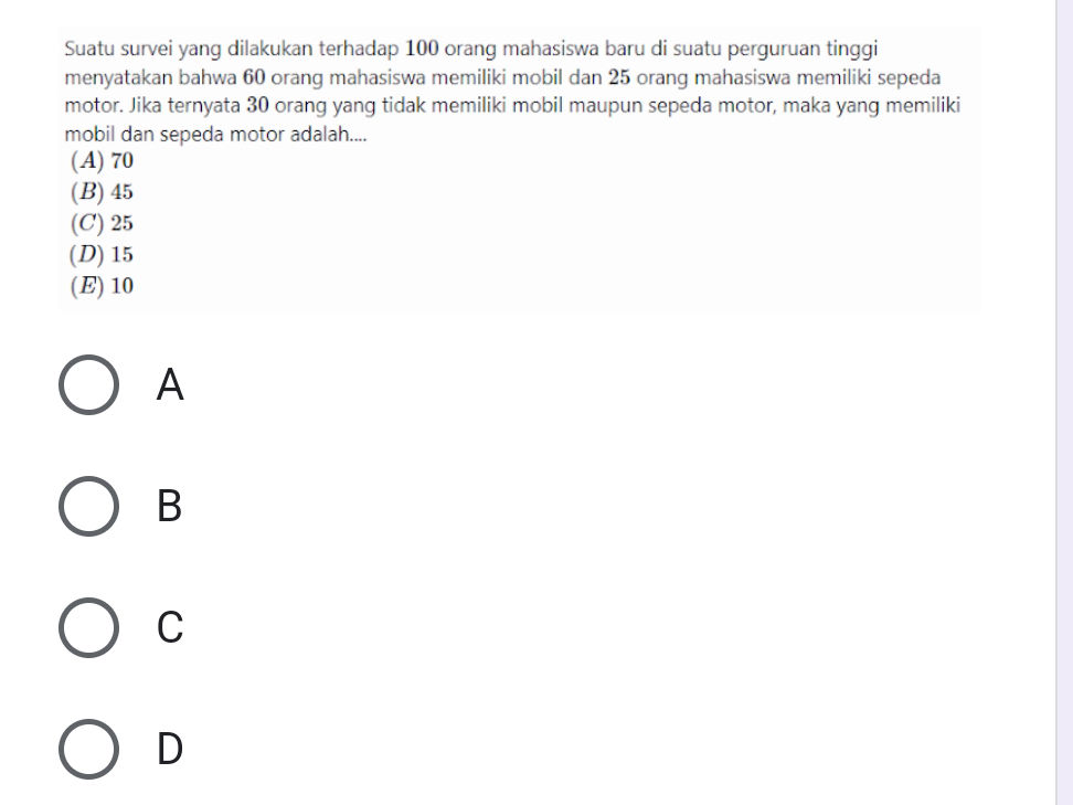 Suatu survei yang dilakukan terhadap 100 | StudyX