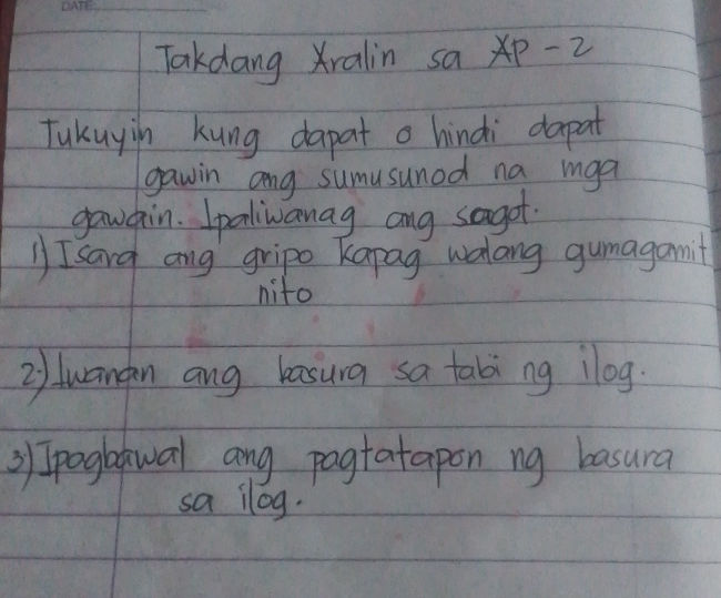 Tukuyin kung dapat o hindi dapat gawin ang | StudyX