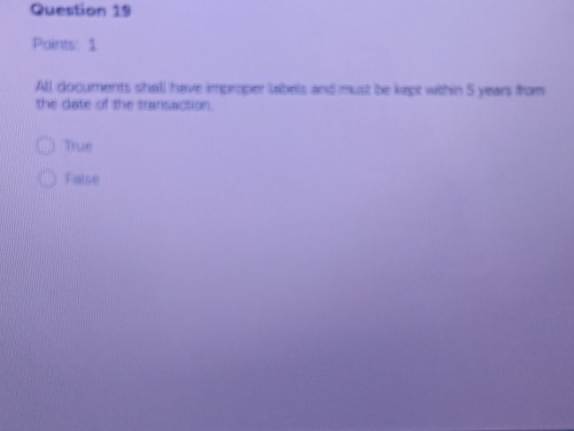 All documents shall have improper labels and | StudyX