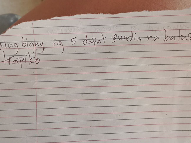 Mag bigay ng 5 dapat sundin na batas trapiko | StudyX