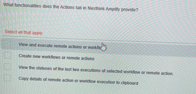 What functionalities does the Actions tab in | StudyX