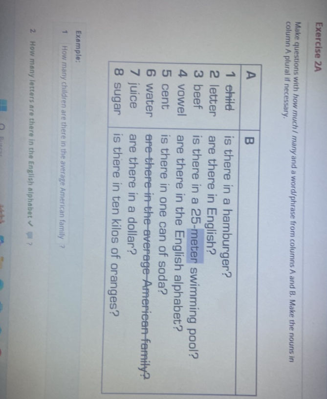 Exercise 2A Make questions with how much / | StudyX