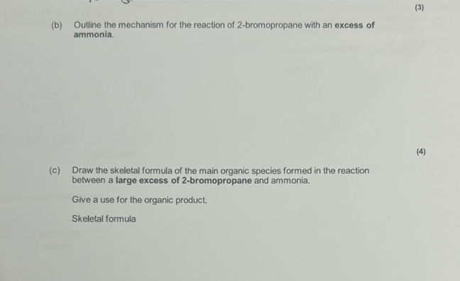 (b) Outline the mechanism for the reaction