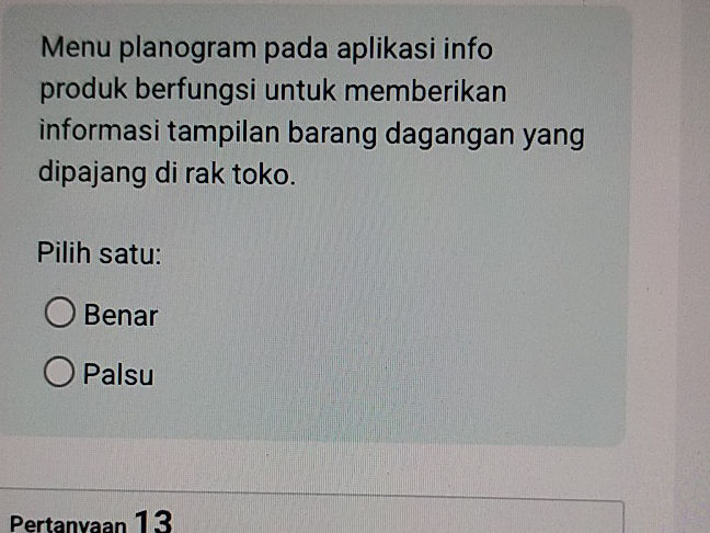 Menu planogram pada aplikasi info produk | StudyX