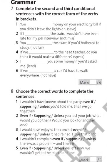 7 Complete the second and third conditional | StudyX