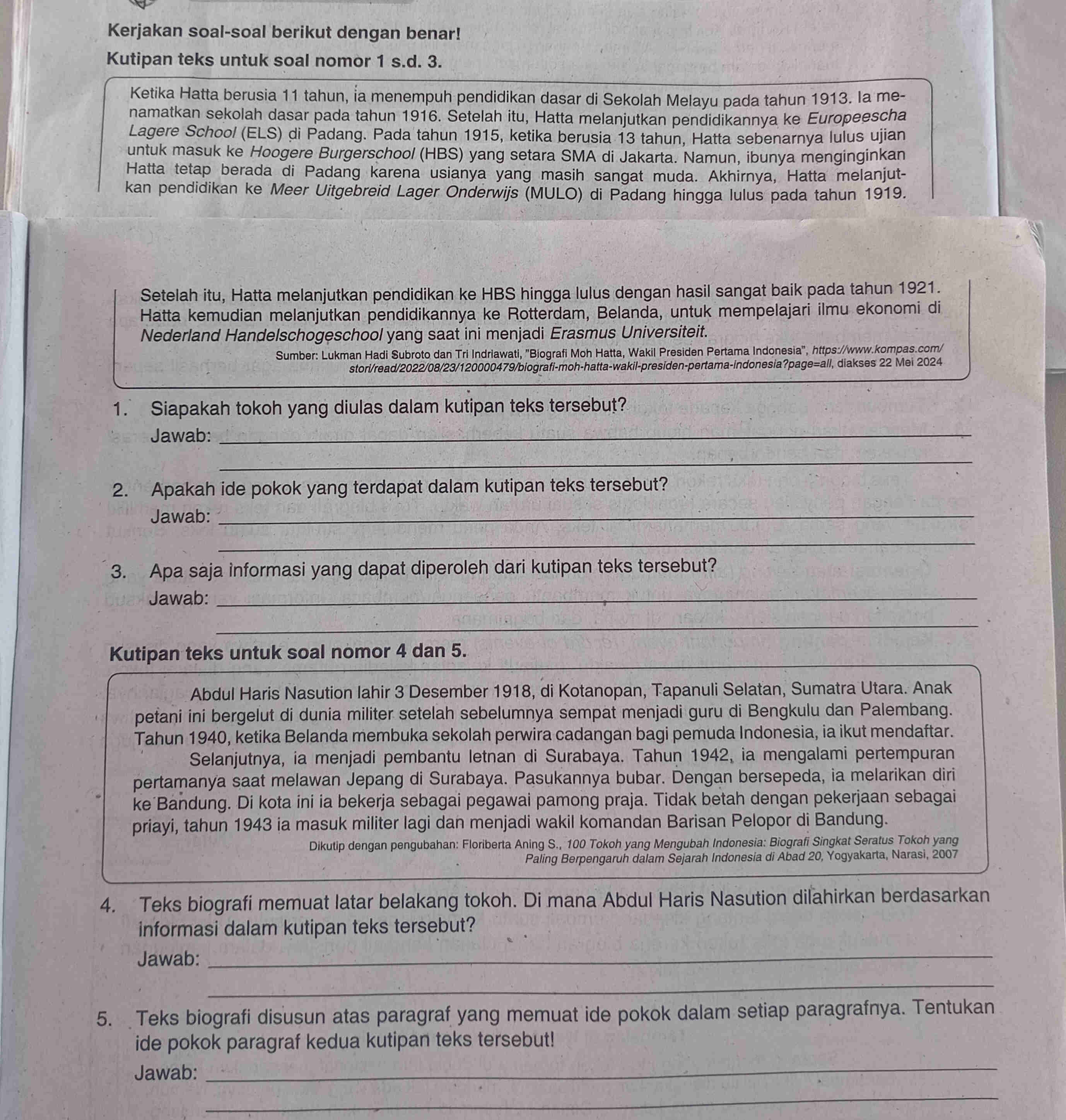 Kutipan teks untuk soal nomor 1 s.d. 3. | StudyX