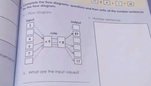 Complete the flow diagrams, questions and | StudyX