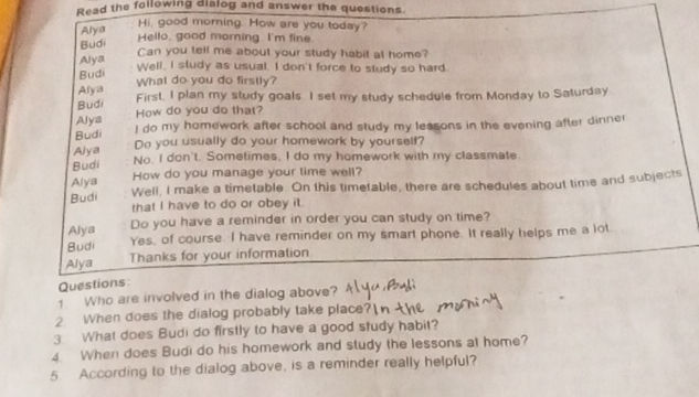Read the following dialog and answer the