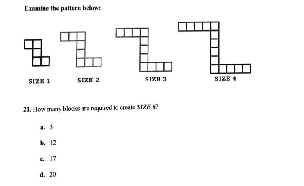 Examine the pattern below Picture of a | StudyX