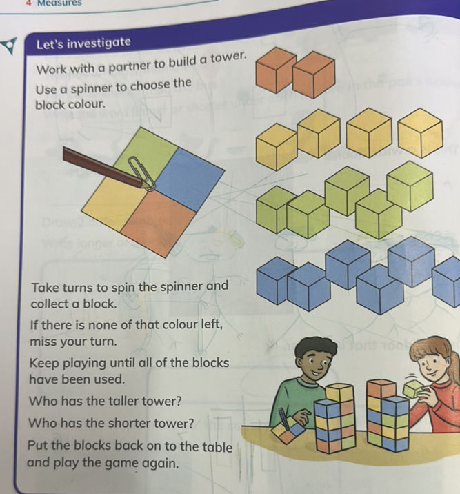 Work with a partner to build a tower Use a | StudyX