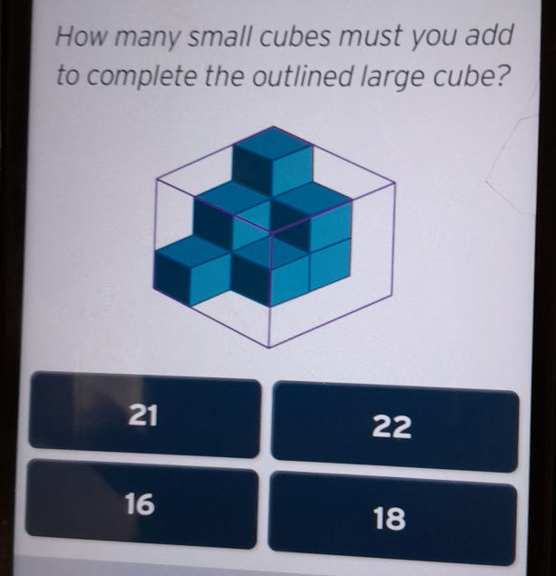 How many small cubes must you add to | StudyX