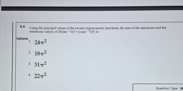 Using the principal values of the inverse | StudyX