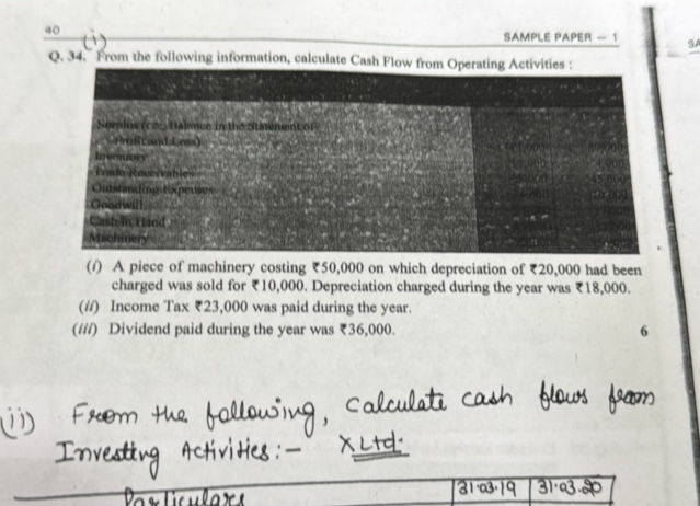 Q 34 From the following information | StudyX