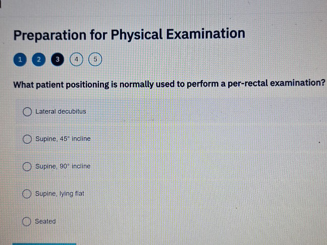 What patient positioning is normally used to | StudyX