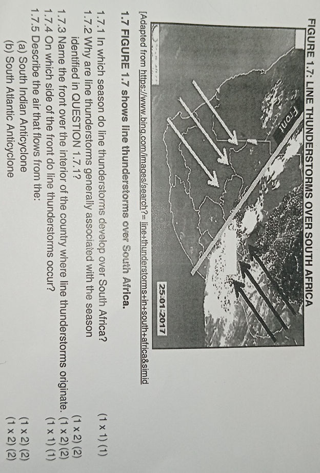 FIGURE 17 LINE THUNDERSTORMS OVER SOUTH | StudyX