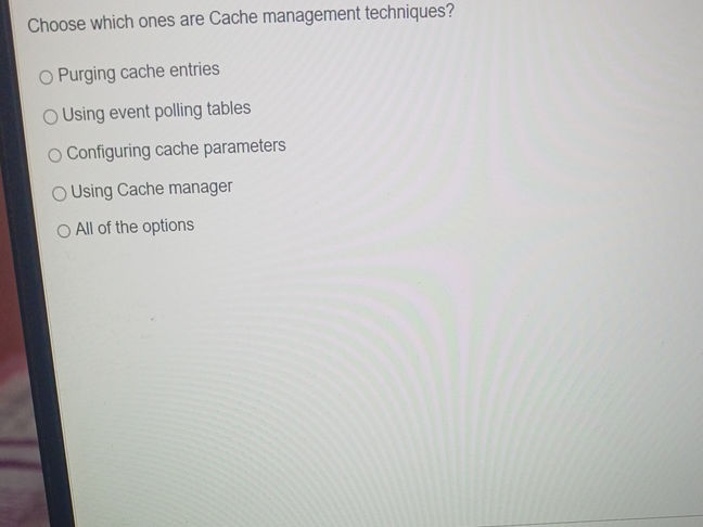 Choose which ones are Cache management | StudyX