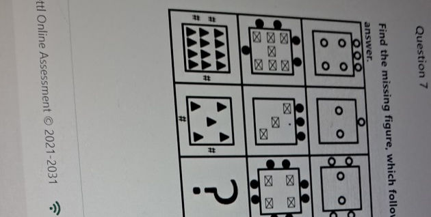 Find the missing figure which follows a | StudyX