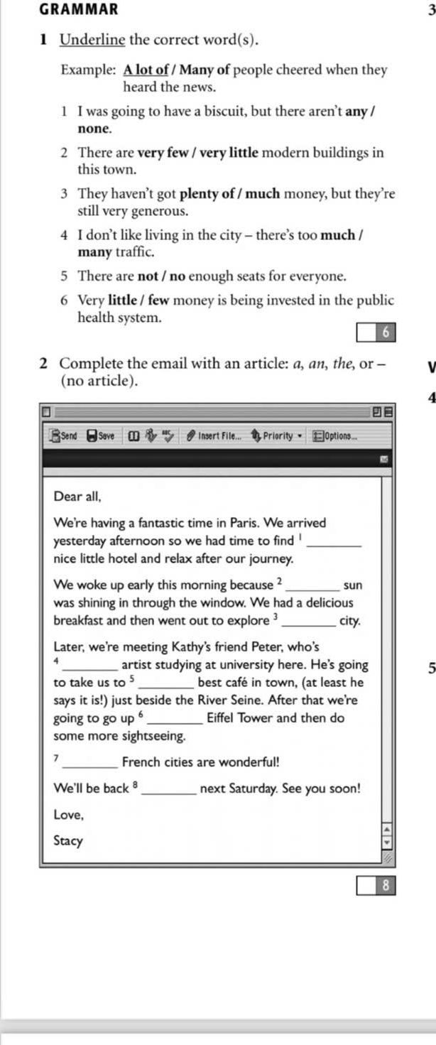 GRAMMAR 1 Underline the correct word(s) | StudyX