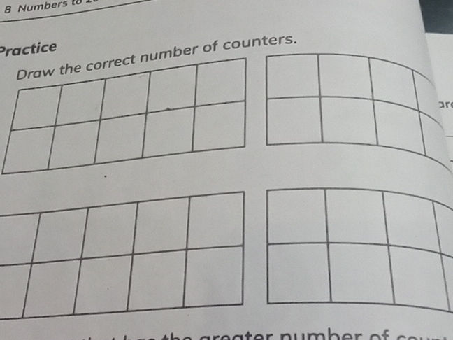 Draw the correct number of counters. The | StudyX
