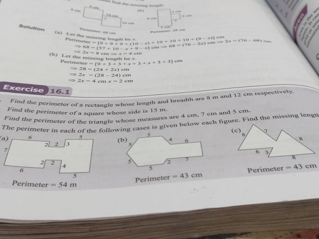 Find the perimeter of a rectangle whose | StudyX