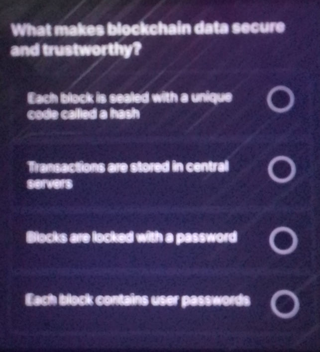What makes blockchain data secure and | StudyX