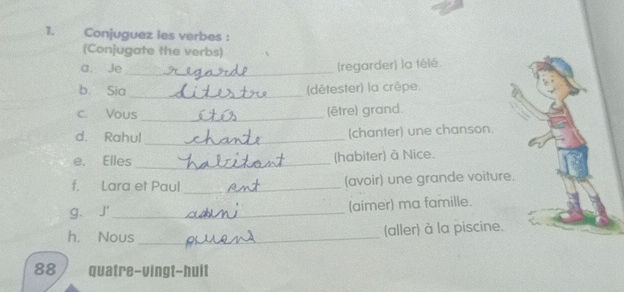 7 Conjuguez les verbes (Conjugate the verbs) | StudyX