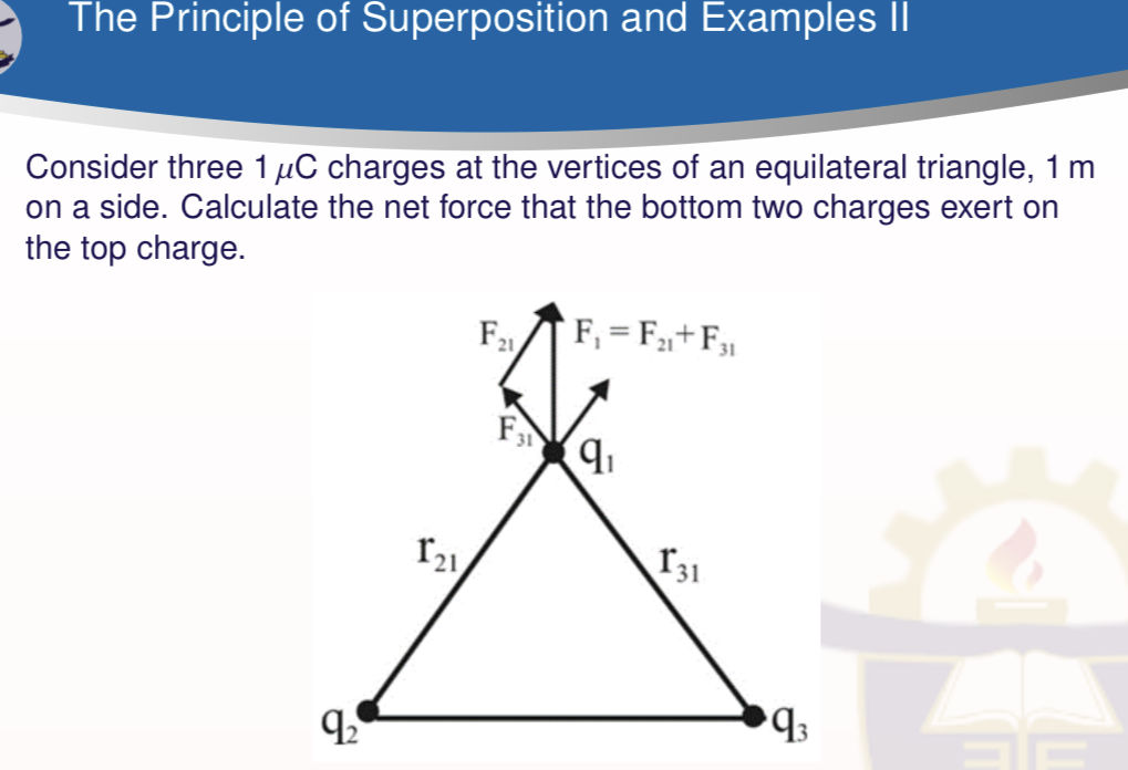 Consider three 1 $ C$ charges at the | StudyX