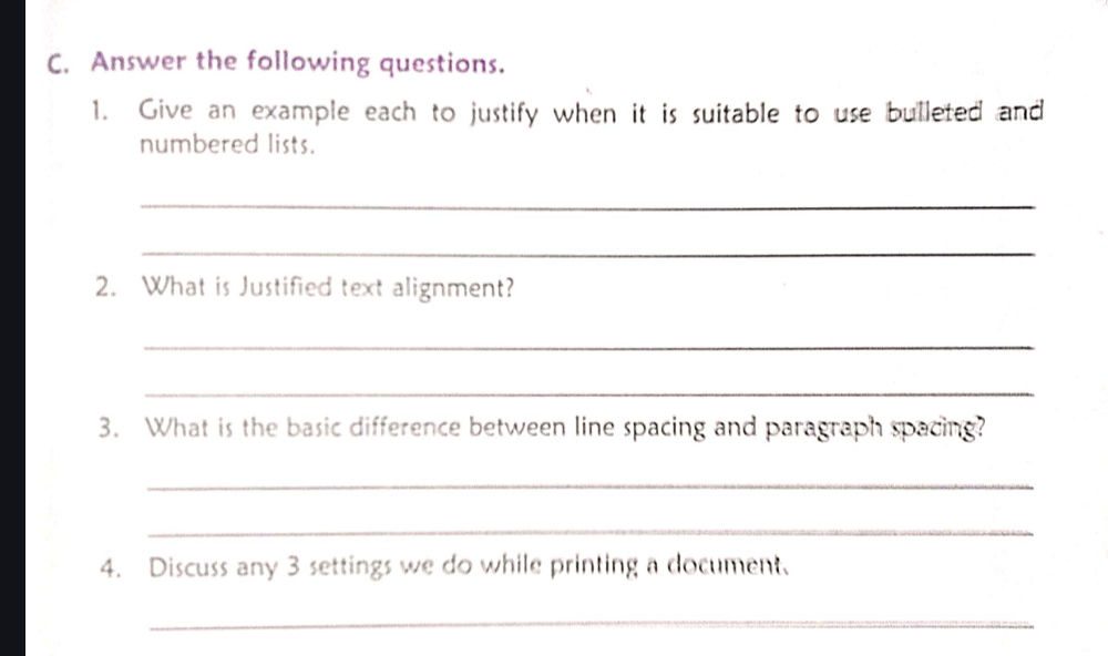 1. Give an example each to justify when it | StudyX