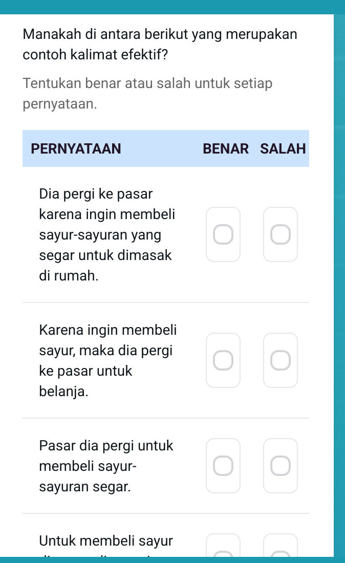 Manakah di antara berikut yang merupakan | StudyX
