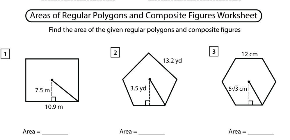 Find the area of the given regular polygons | StudyX
