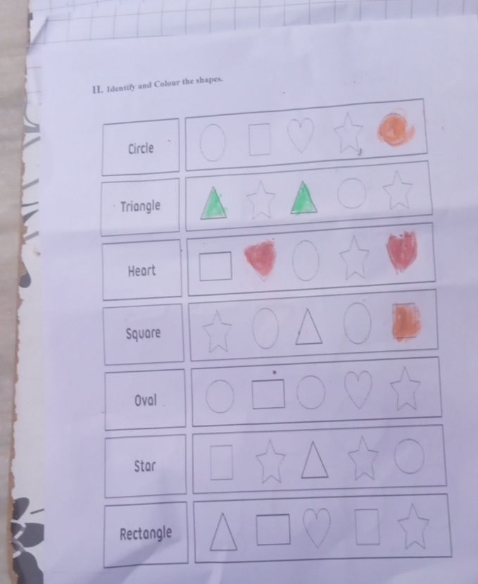II Identify and Colour the shapes Circle | StudyX