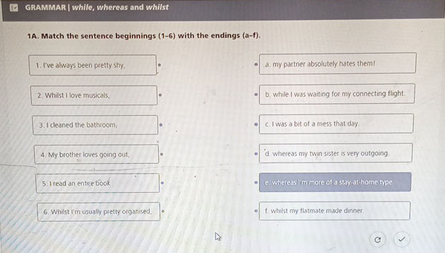 1A Match the sentence beginnings (1-6) with | StudyX