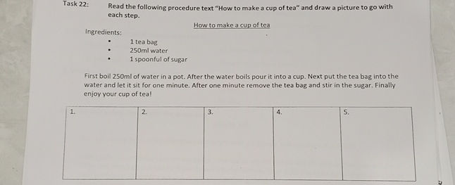 Task 22 Read the following procedure text | StudyX