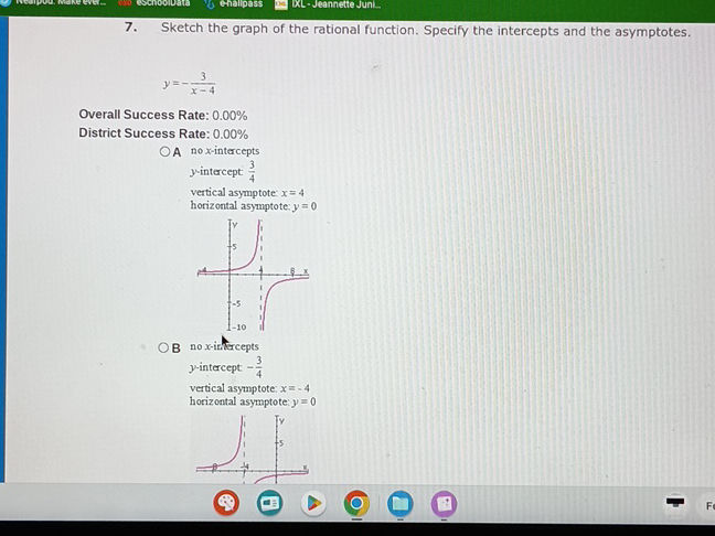 Sketch the graph of the rational function y | StudyX