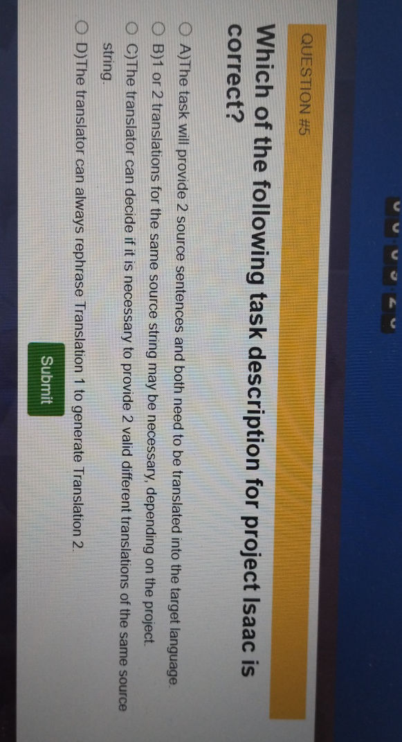 QUESTION #5 Which of the following task | StudyX