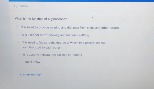 What is the function of a gyroscope It is | StudyX