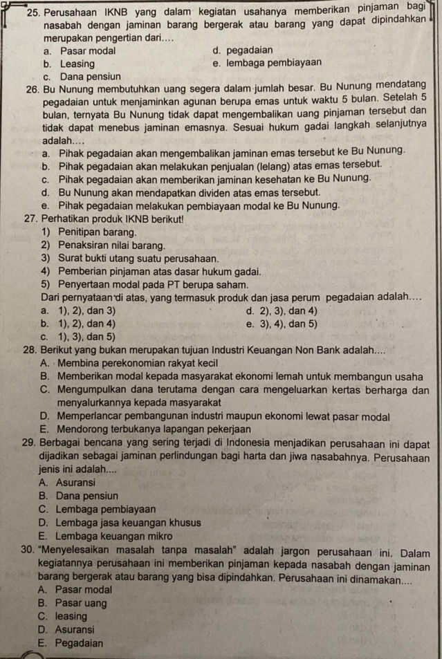 25 Perusahaan IKNB yang dalam kegiatan | StudyX