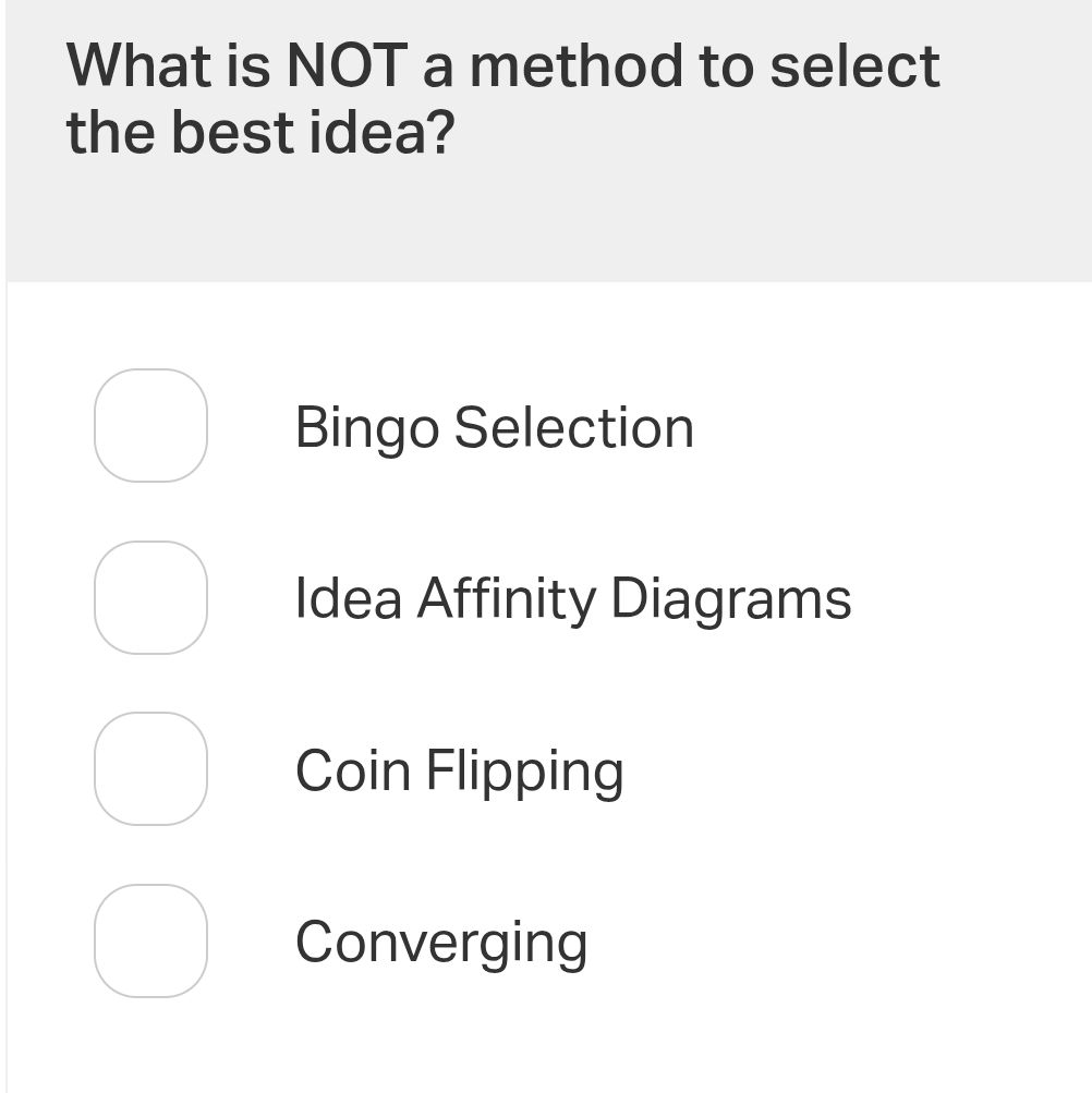 What is NOT a method to select the best