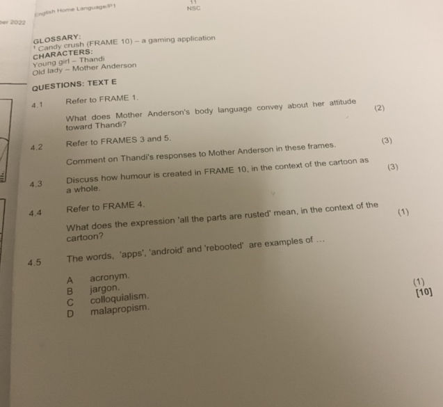41 Refer to FRAME 1 What does Mother | StudyX