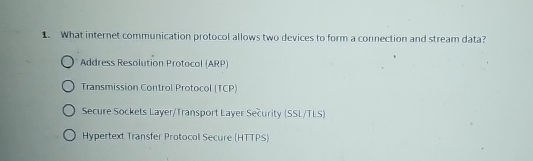 1 What internet communication protocol | StudyX