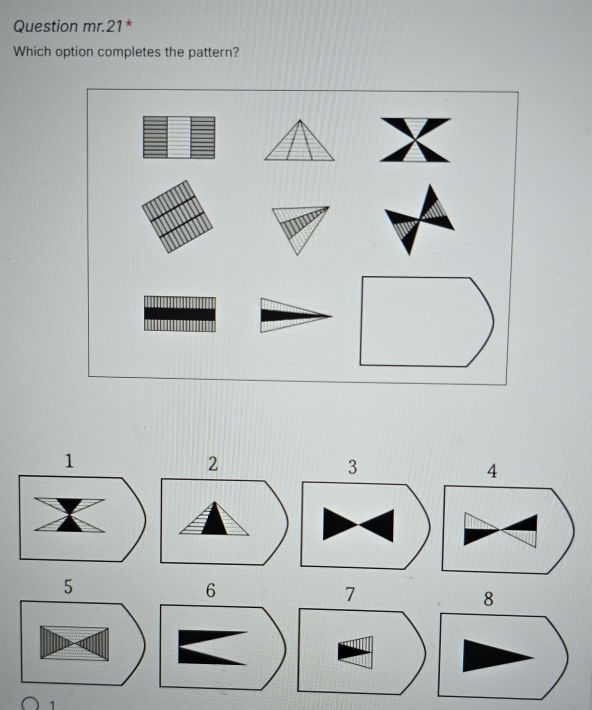 Question mr.21* Which option completes the | StudyX