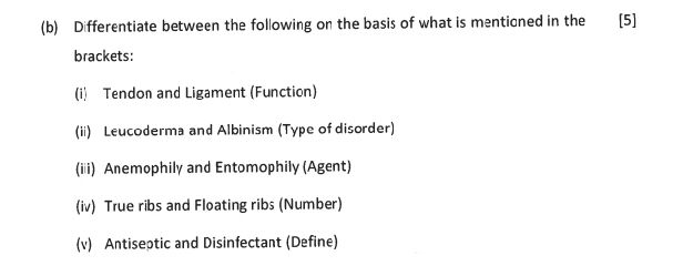 (b) Differentiate between the following on | StudyX