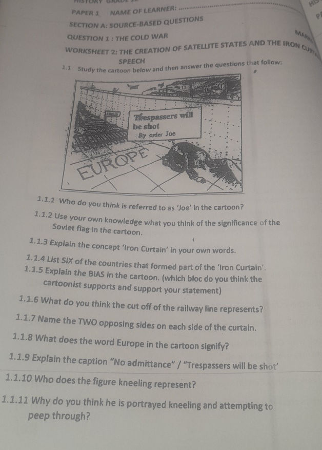 11 Study the cartoon below and then answer | StudyX